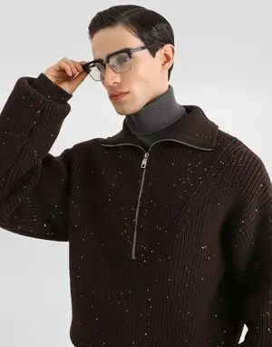 Dolce & Gabbana Wool Turtleneck Pullover With Sequins