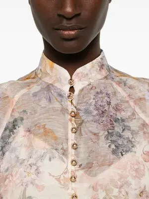 Zimmermann Ascent Linen And Silk Blouse