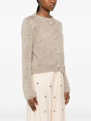 FORTE_FORTE Cashmere Blend Kitted Cardigan
