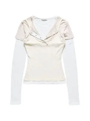Acne Studios Layered Cotton T-shirt - Multicolor