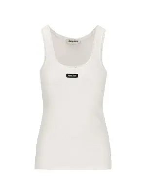 Miu Miu Log Octton Tank Top
