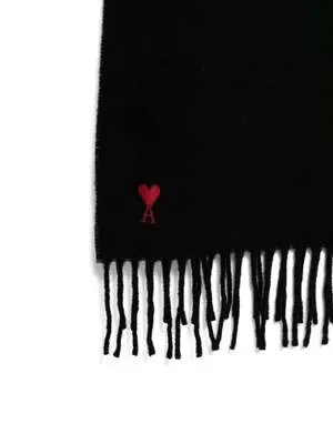 AMI Paris De Coeur Wool Scarf