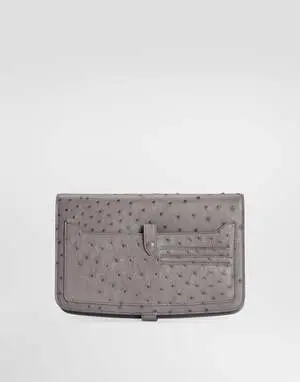 Dolce & Gabbana Ostrich Leather Clutch