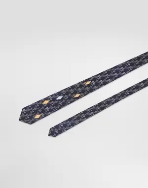 Dolce & Gabbana Vintage-print Twill Tie - Blue