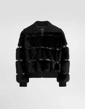 Dolce & Gabbana Fur Bomber Jacket - Black