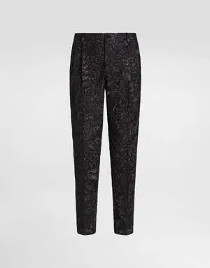Dolce & Gabbana Brocade Trousers - Black