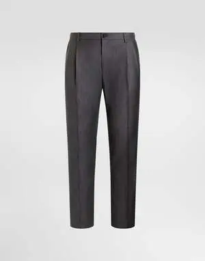 Dolce & Gabbana Pinstripe Virgin Wool Trousers - Multicolor