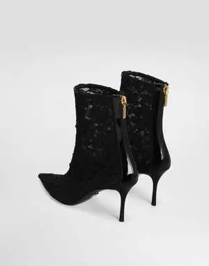 Dolce & Gabbana Ankle Boots In Lace