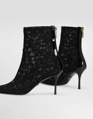 Dolce & Gabbana Ankle Boots In Lace