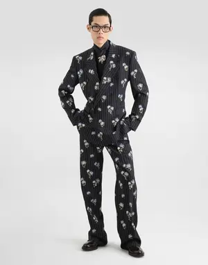 Dolce & Gabbana Double-breasted Palermo Wool Suit With Embroidery