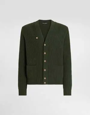 Dolce & Gabbana English Rib Knit Cardigan - Green