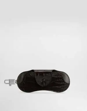 Dolce & Gabbana Alligator Eyewear Case - Brown