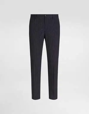 Dolce & Gabbana Wool Pinstripe Trousers - Multicolor