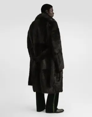 Dolce & Gabbana Long-haired Shearling Coat