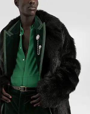 Dolce & Gabbana Long-haired Shearling Coat
