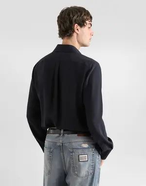 Dolce & Gabbana Crêpe De Chine Gold Shirt