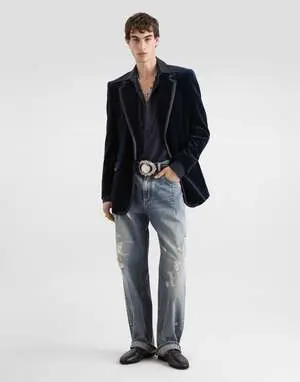 Dolce & Gabbana Crêpe De Chine Gold Shirt