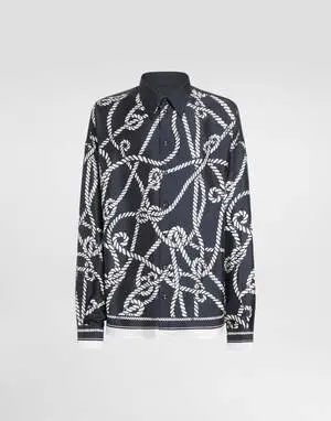 Dolce & Gabbana Marina-print Silk Twill Shirt - Multicolor