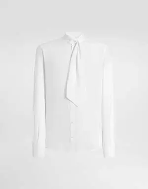 Dolce & Gabbana Crêpe De Chine Martini Shirt - White