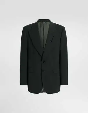 Dolce & Gabbana Single-breasted Micro-rib Jacket - Green
