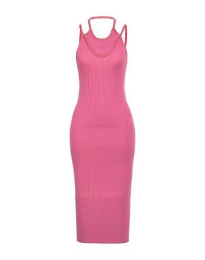 GAELLE PARIS Midi Dress Size Viscose, Polyester, Polyamide - Magenta