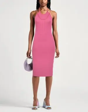 GAELLE PARIS Midi Dress Size Viscose, Polyester, Polyamide