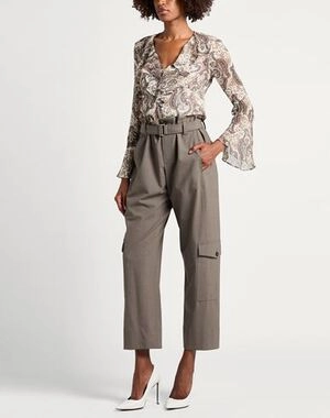 Brunello Cucinelli Pants Taupe Size Virgin Wool, Polyamide, Elastane