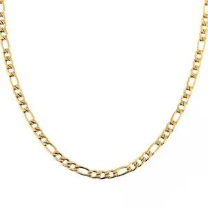 HARFI Plated Figaro Chain Necklace For - Gold