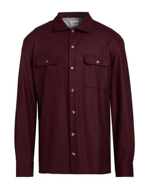 Brunello Cucinelli Shirt Burgundy Size Virgin Wool - Red