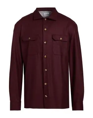Brunello Cucinelli Shirt Burgundy Size Virgin Wool - Red