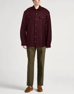 Brunello Cucinelli Shirt Burgundy Size Virgin Wool - Red