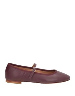 MANSUR GAVRIEL Dance Mary Jane Ballet Flats Burgundy Size Leather - Red