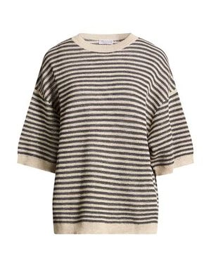Brunello Cucinelli Sweater Size Linen, Polyester, Metallic Fiber, Polyamide - Grey