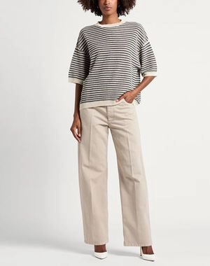 Brunello Cucinelli Sweater Size Linen, Polyester, Metallic Fiber, Polyamide - Grey