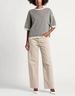 Brunello Cucinelli Sweater Size Linen, Polyester, Metallic Fiber, Polyamide - Grey