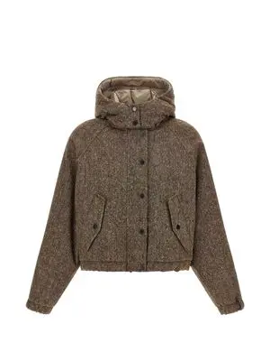 Brunello Cucinelli Nylon And Wool Down Jacket - Multicolor