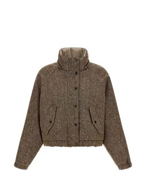 Brunello Cucinelli Nylon And Wool Down Jacket
