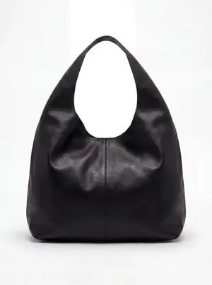MINE BILGI Zesta Leather Hobo Shoulder Bag