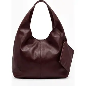 MINE BILGI Zesta Leather Hobo Shoulder Bag - Brown