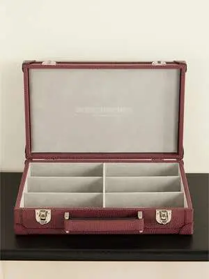 JACQUES MARIE MAGE Collector's Case Logo-embossed Leather Briefcase - Brown