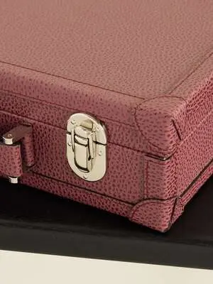 JACQUES MARIE MAGE Collector's Case Logo-embossed Leather Briefcase