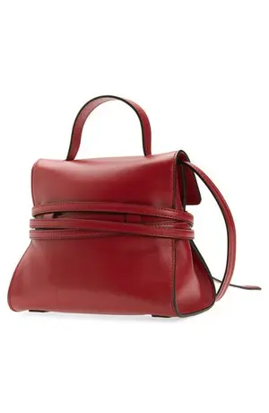 Moschino Tie Me Leather Top Handle Bag