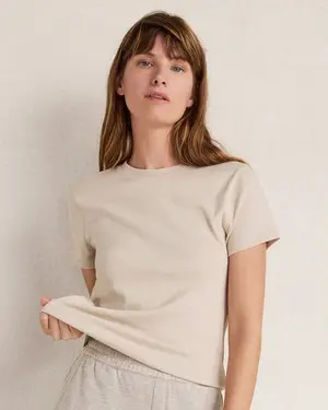 HAVEN WELL WITHIN Cotton Slub Fitted Tee Chantrelle