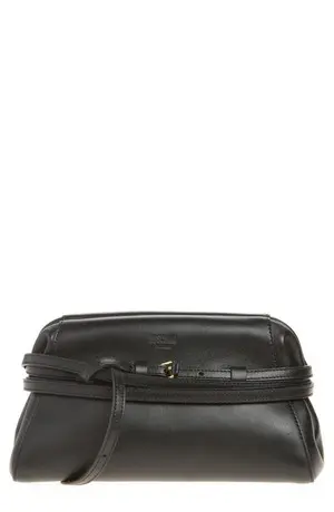 Moschino Soft Leather Clutch - Black