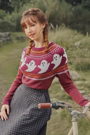MODCLOTH You've Been Ghosted Fair Isle Sweater