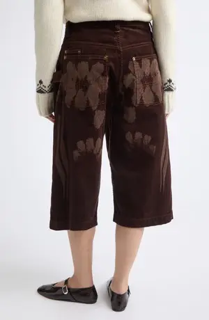 PAOLINA RUSSO Baggy Corduroy Bermuda Shorts