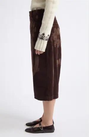 PAOLINA RUSSO Baggy Corduroy Bermuda Shorts