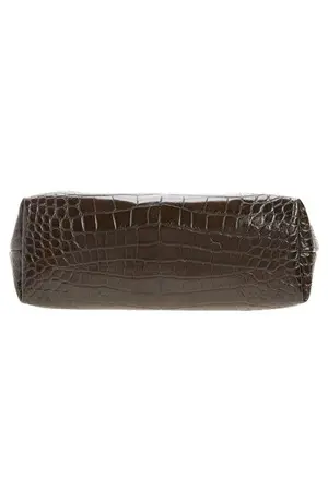 Stella McCartney Falabella Croc Embossed Faux Leather Soft Clutch