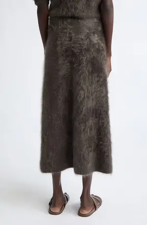 LISA YANG Asta Brushed Cashmere Midi Skirt