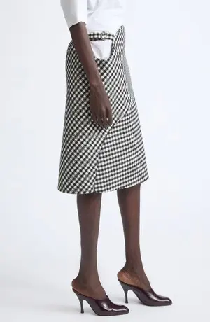 JEAN PAUL GAULTIER Asymmetric Wool Blend Skirt